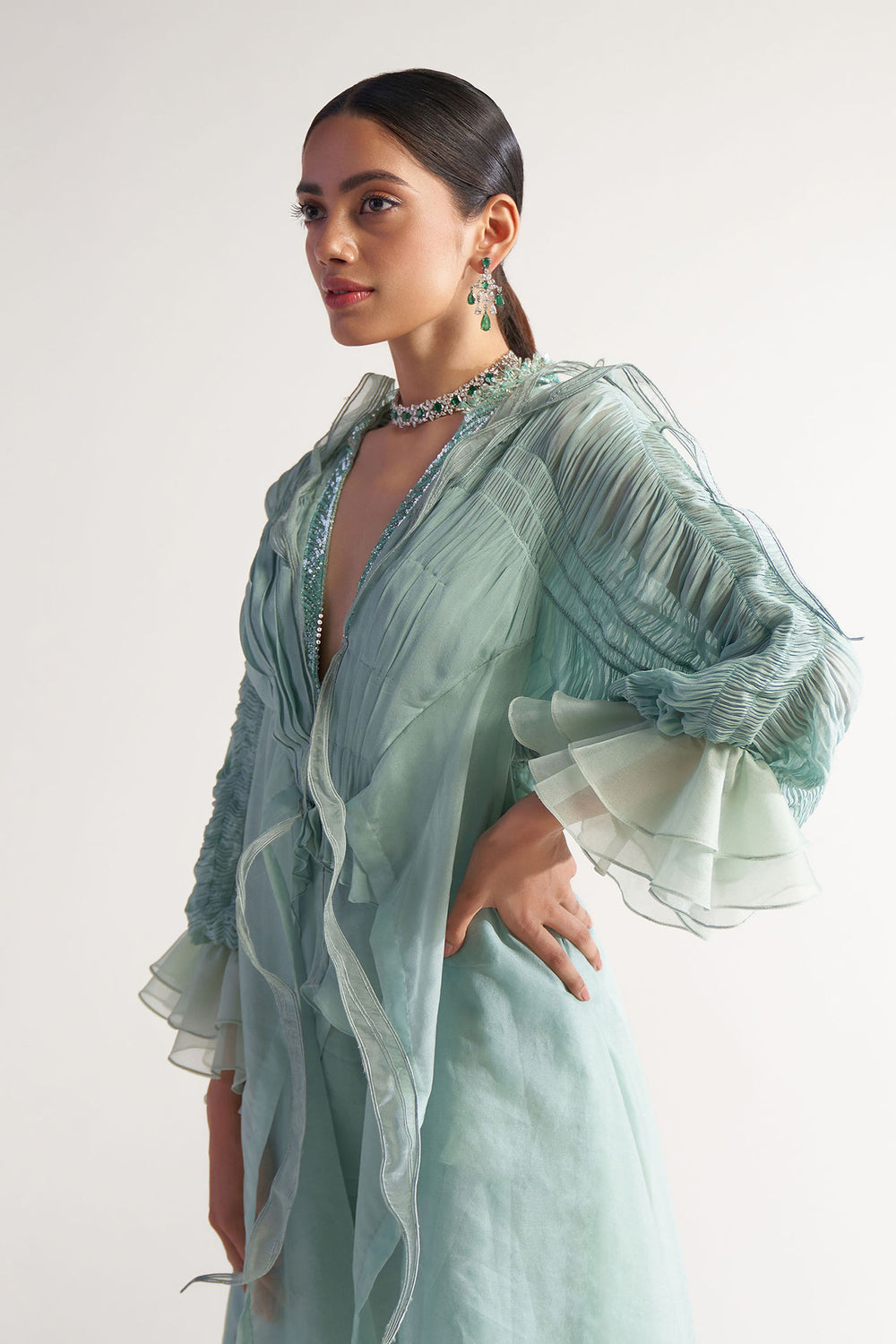 Prussian Blue Jacket set